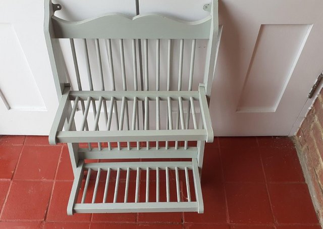 Vintage Wooden Two Tier Plate Rack For Sale in Walton On Thames, Surrey ...