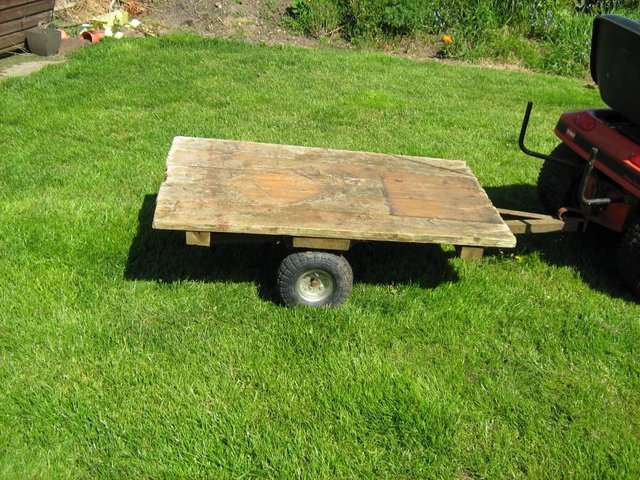 flatbed trailer to tow behind mower £15 For Sale in Ludham, Great ...