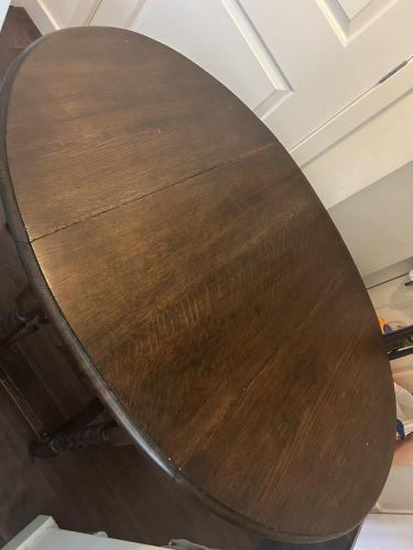 Solid wood drop side dining table For Sale in Hyde, Tameside | Preloved